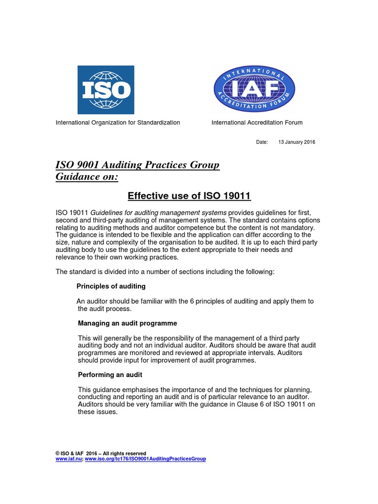 Apg-Iso 19011 - 2015 PDF | Download Free PDF | Iso 9000 | Audit