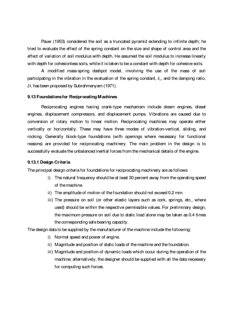 Machine Foundation-Calculation of Unbalance Force | PDF | Machines | Piston