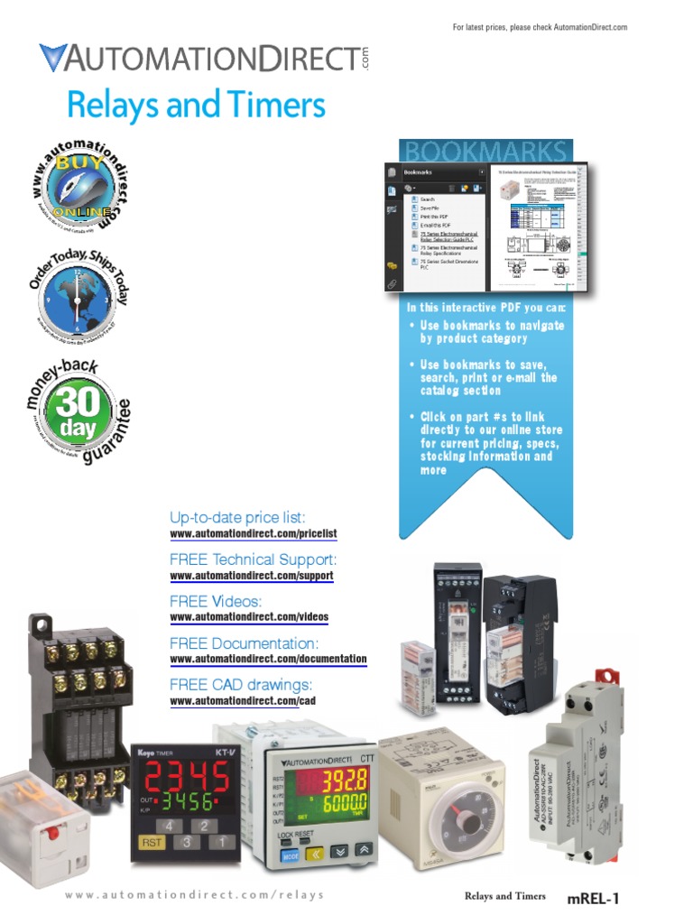 Guide to AutomationDirect's Wide Selection of Electromechanical and Solid State Relays for ...