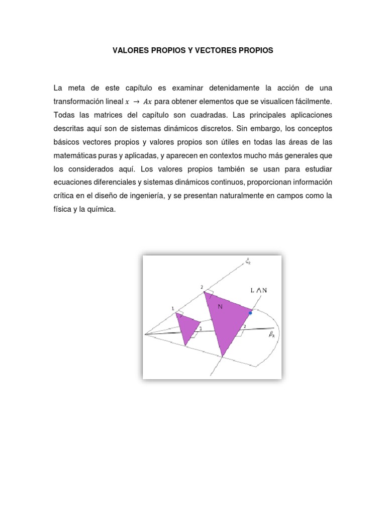 Valores Propios y Vectores Propios Exposicion | PDF | Valores propios y vectores propios ...
