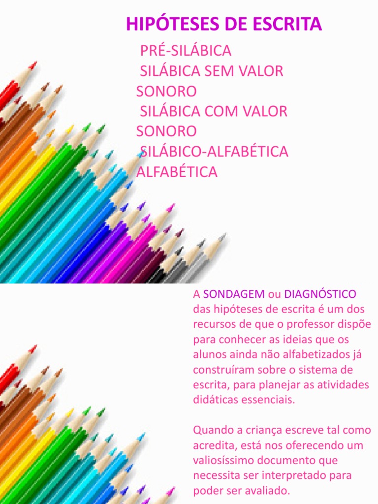 Hipóteses Da Escrita | PDF | Escrita | Fonema