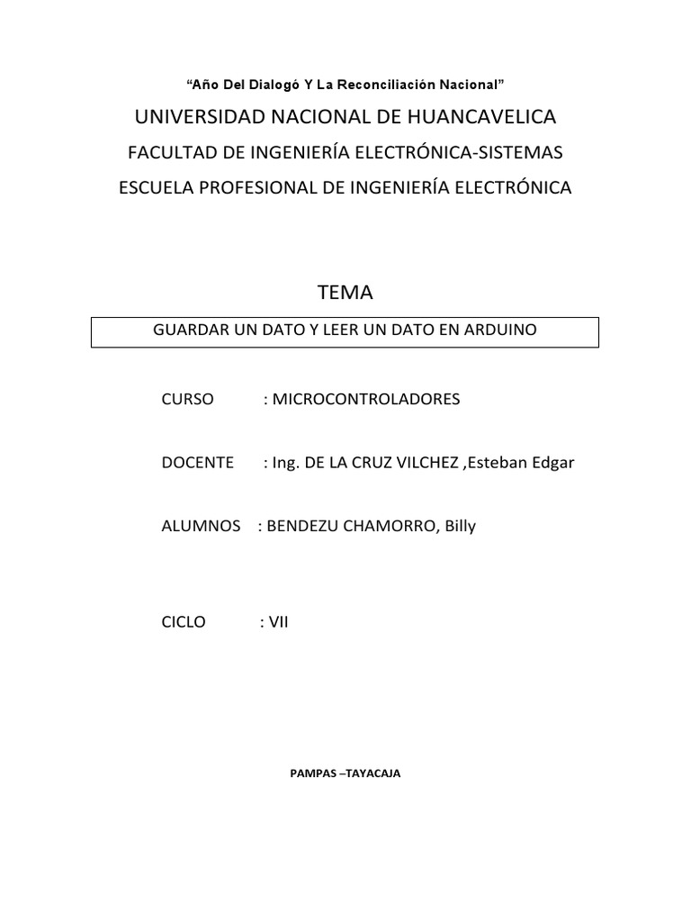 Como Guardar Un Dato y Leer en Arduino | PDF | Almacenamiento de datos de la computadora | Arduino