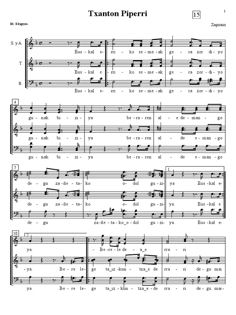 Txanton Piperri | PDF