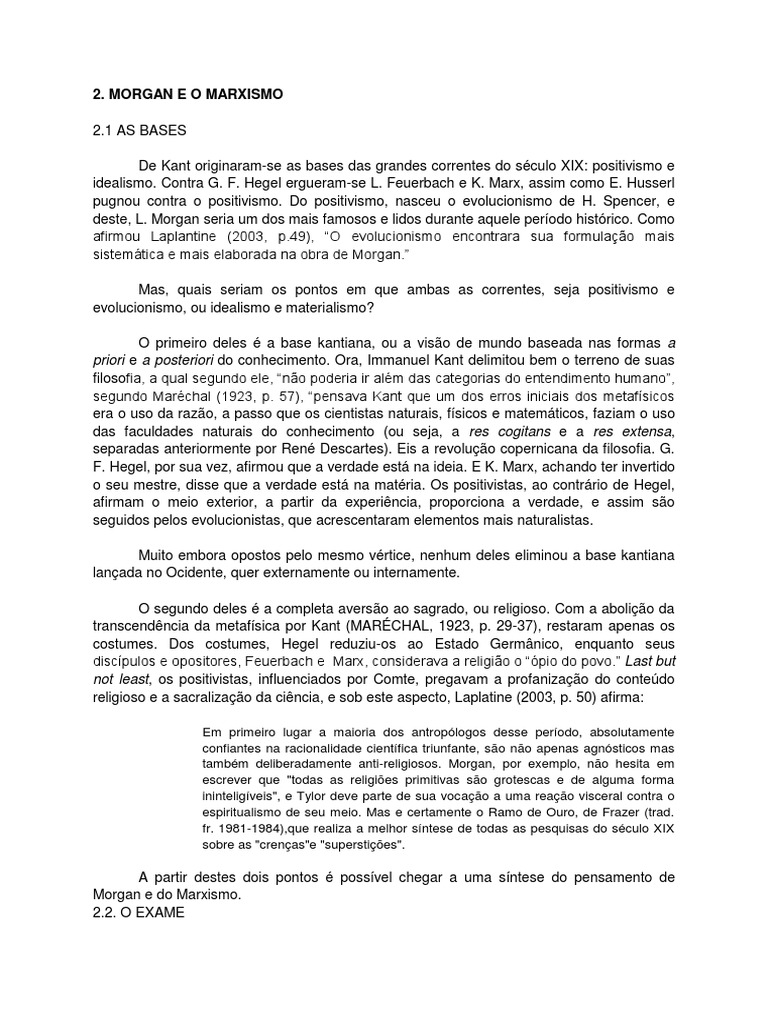 Morgan e o Marxismo | PDF | Immanuel Kant | Karl Marx
