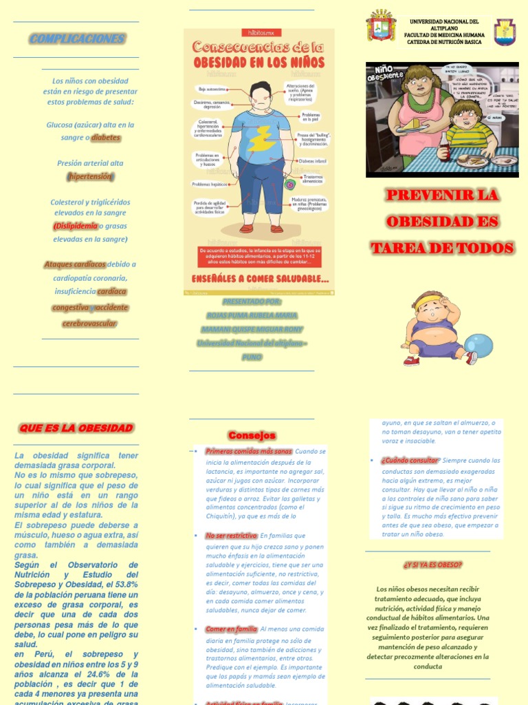 Obesidad Infantil Triptico | Descargar gratis PDF | Obesidad | Hipertensión Obesidad Infantil Triptico | Descargar gratis PDF | Obesidad | Hipertensión