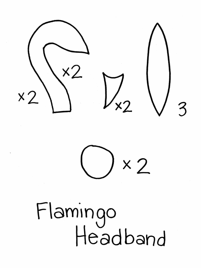 Flamingo Headband Template | PDF
