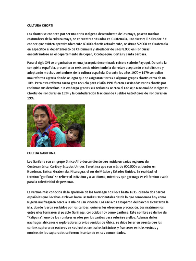 Cultura Chortis: Historia y Tradiciones | PDF | América del Norte ...