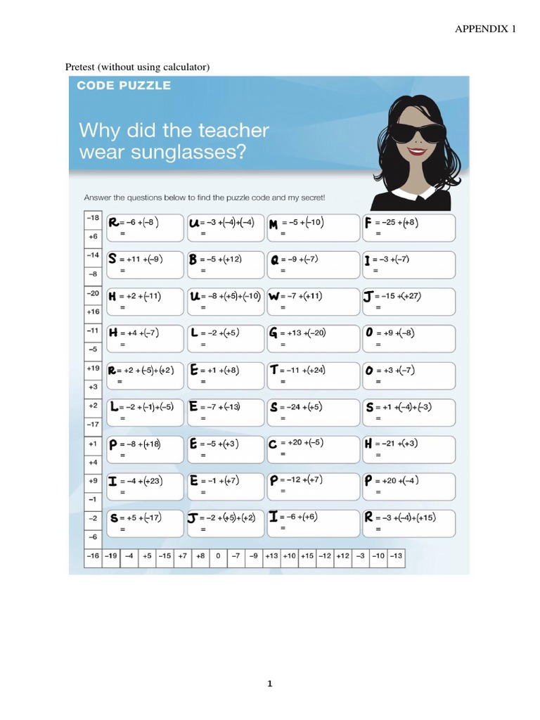 Directed Numbers - Worksheet And Enrichment | Pdf | Division 