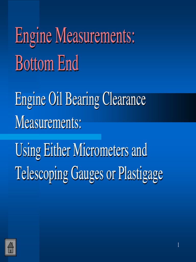 Engine Measurements Bottom End 2 | PDF | Bearing (Mechanical) | Engines