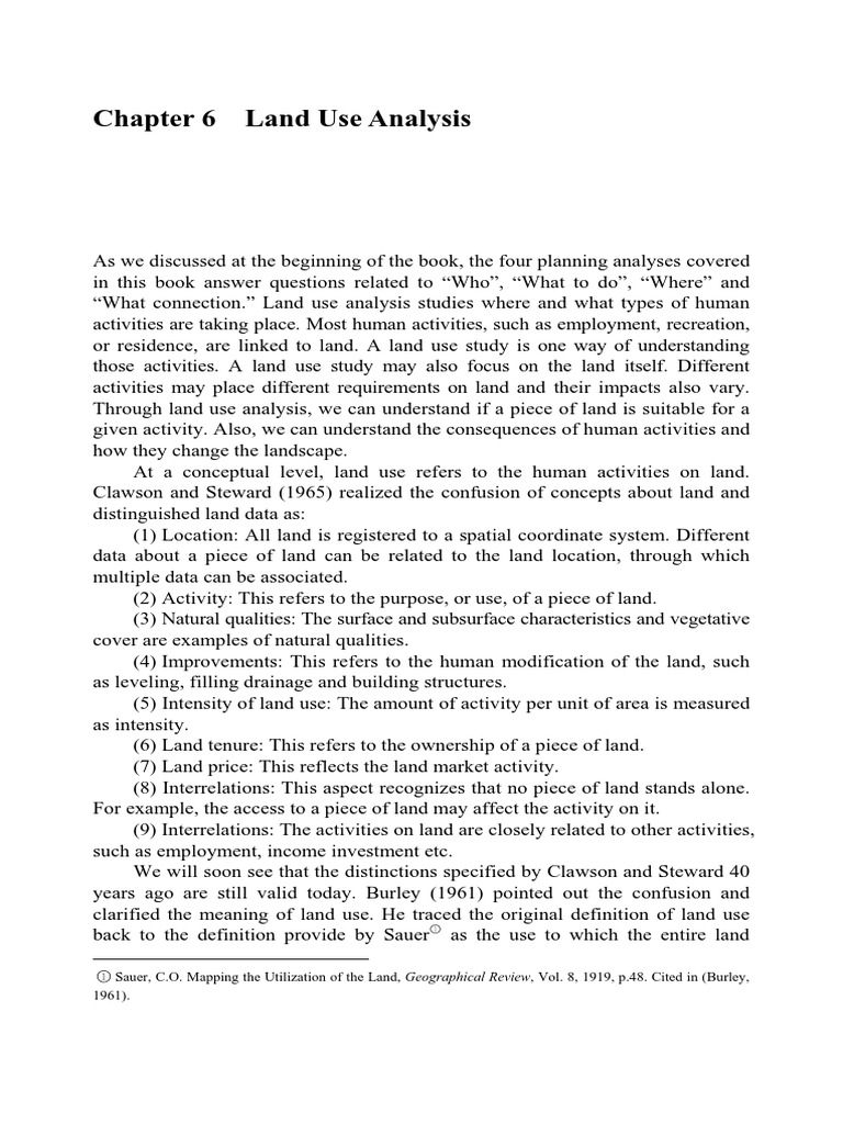 Land Use Analysis and Human Activities | PDF | Land Use | Data