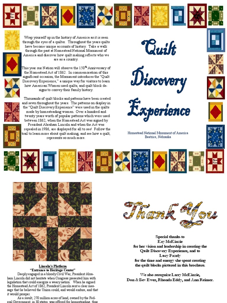 Quilt Brochure Reworked PG 1 | PDF | Quilt | Quilting