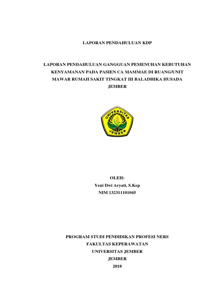 Laporan Pendahuluan KDP | PDF