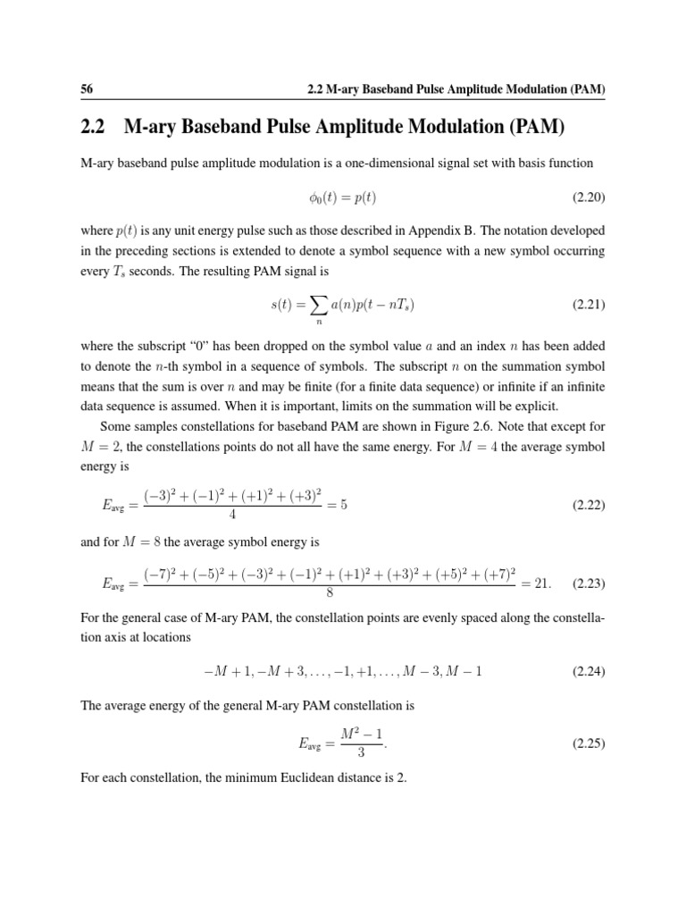 PAM Notes | PDF | Bandwidth (Signal Processing) | Sampling (Signal ...