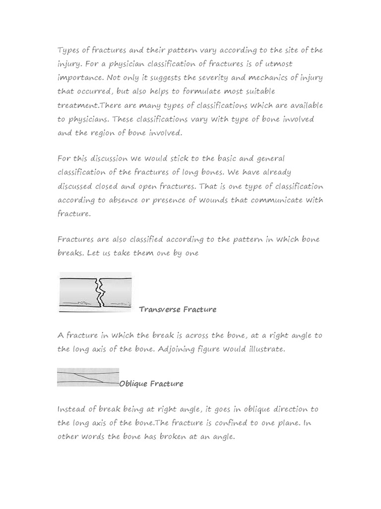 A Comprehensive Overview of Fracture Classifications and Terminology ...
