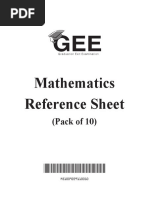 Ohio State Test Geometry Reference Sheet | PDF | Gallon | Area