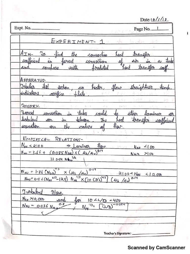 HMT Lab - 20180318181926 | PDF