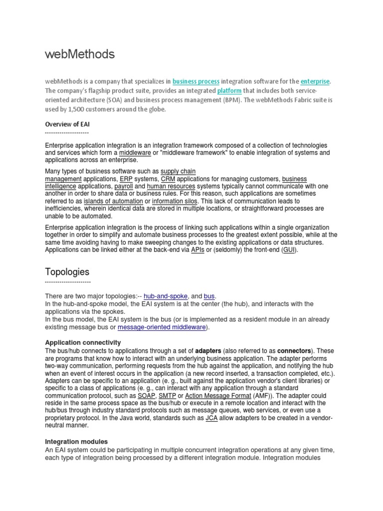 Web Methods | PDF | Systems Architecture | Information Science