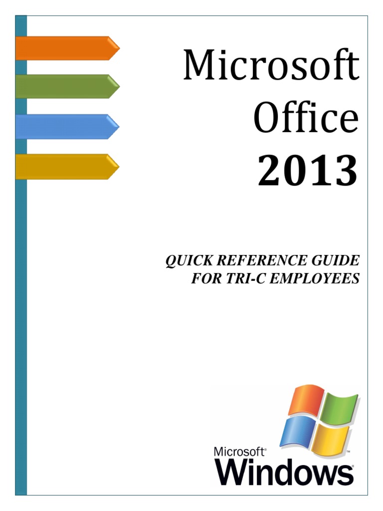 Office2013 Referenceguide | PDF | Microsoft Office 2013 | Microsoft Word