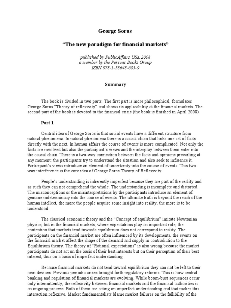 George Soros' Theory of Reflexivity | PDF | Economic Bubble ...