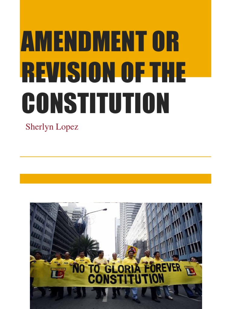Amendment or Revision of The Constitution | PDF | Initiative ...