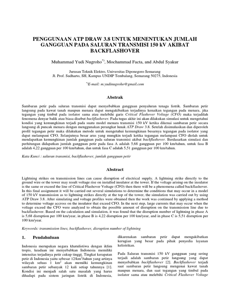 Penggunaan ATP Draw Pada Saluran Transmisi | PDF | Sains & Matematika