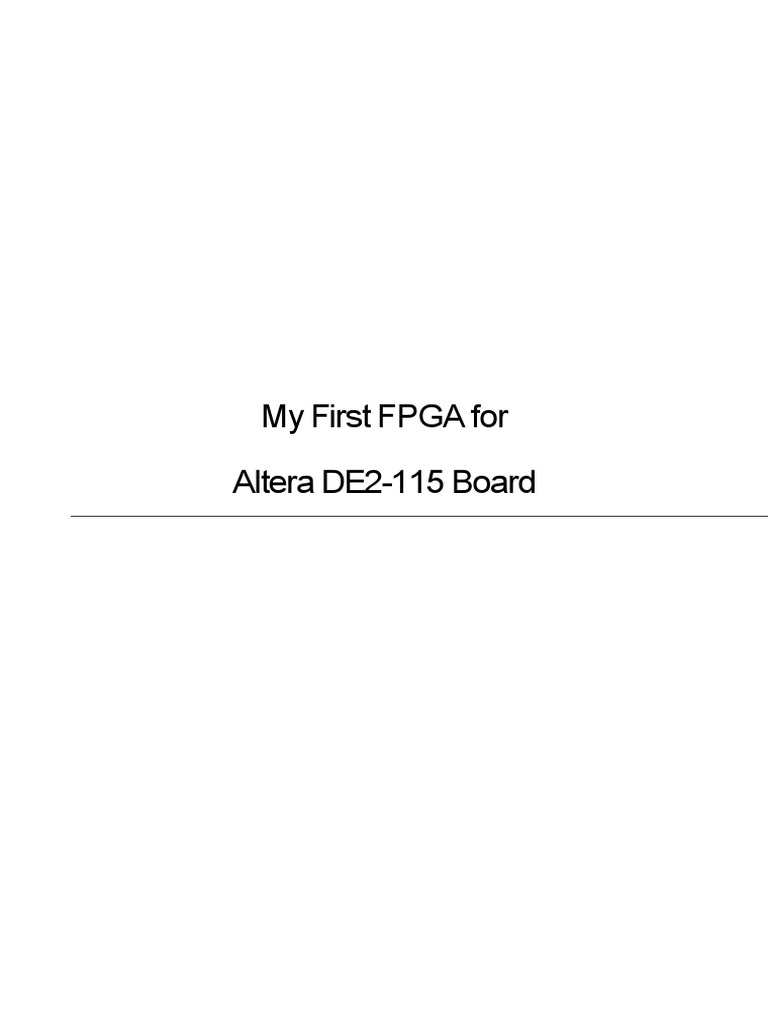 My First Fpga | PDF | Field Programmable Gate Array | Hardware Description Language
