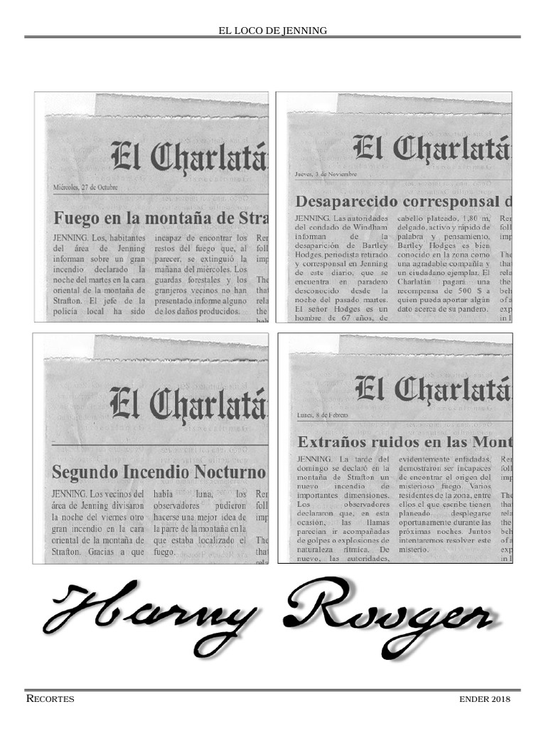 Recortes para Jugadores de La Aventura "El Loco de Jenning". | PDF