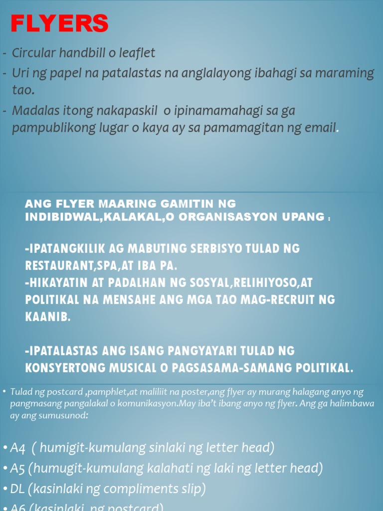 Flyers - PPTX 12 | PDF