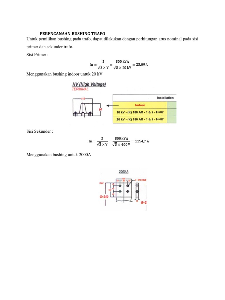 Perencanaan Bushing Trafo | PDF | Sains & Matematika