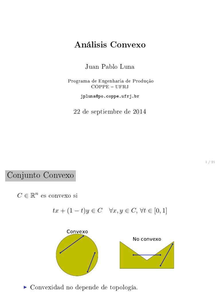 Análisis convexo | PDF | Conjunto convexo | Conceptos matemáticos