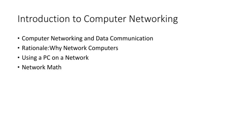 Introduction To Computer Networking | PDF