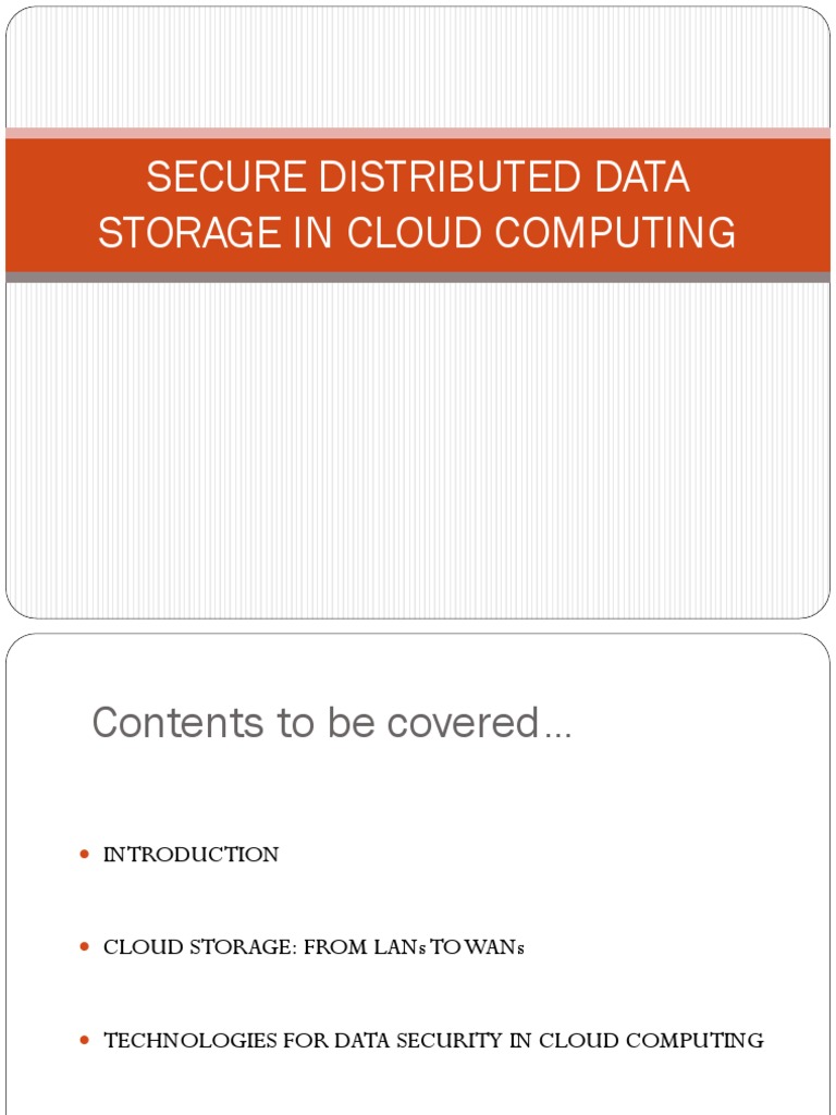 Secure Distributed Data Pdf Cloud Computing Databases 2647