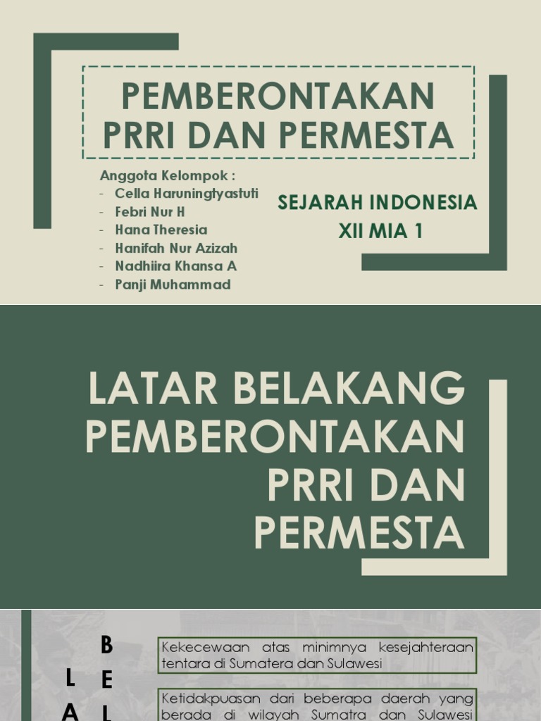 Pemberontakan PRRI Dan Permesta | PDF
