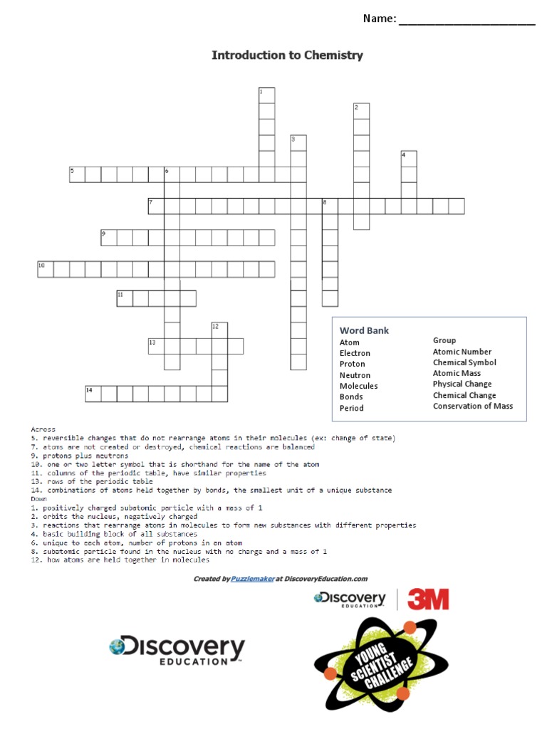 Chemistry Vocabulary Worksheet | PDF