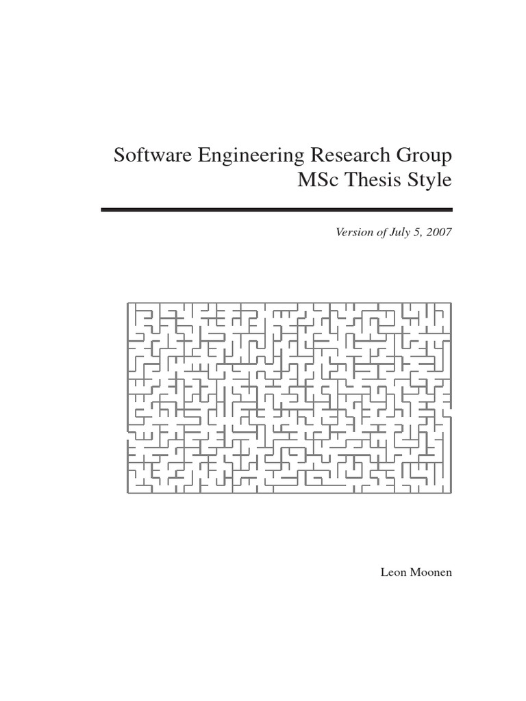 MSc Thesis Style Guide | PDF | Thesis | Science