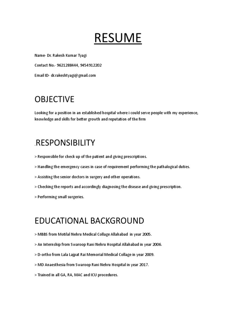 Resume: Objective | PDF