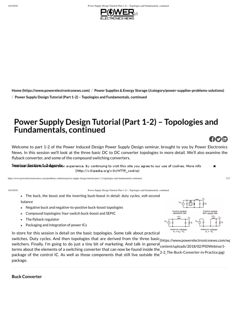 02 - Power Supply Design Tutorial (Part 1-2) - Topologies and ...