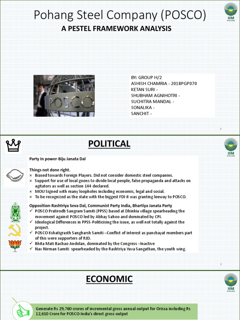 Pohang Steel Company (POSCO) : A Pestel Framework Analysis | PDF ...