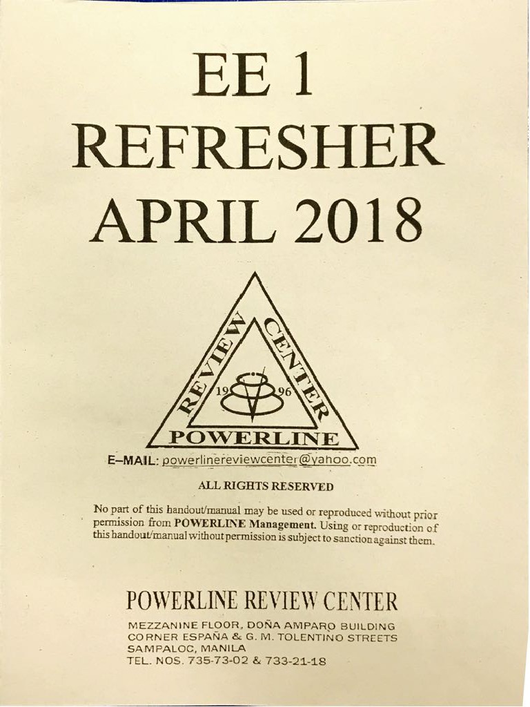 EE Module 1 PowerLine 2018 | PDF