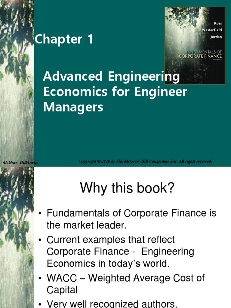 Advanced Engineering Economics For Engineer Managers: Mcgraw-Hill/Irwin ...