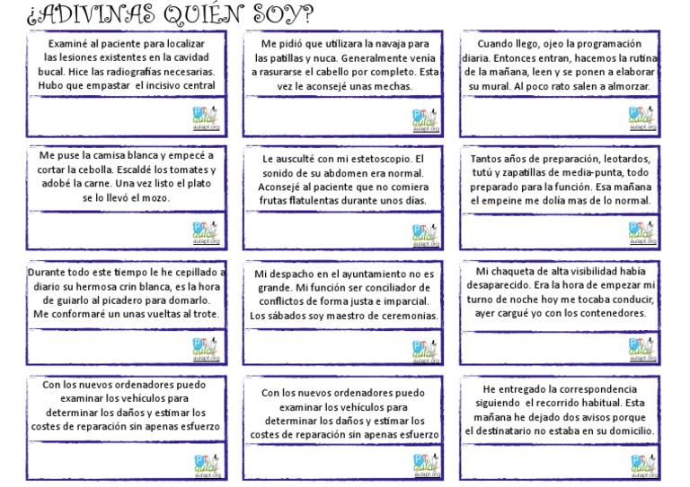 Adivina Quien Soy PDF | PDF