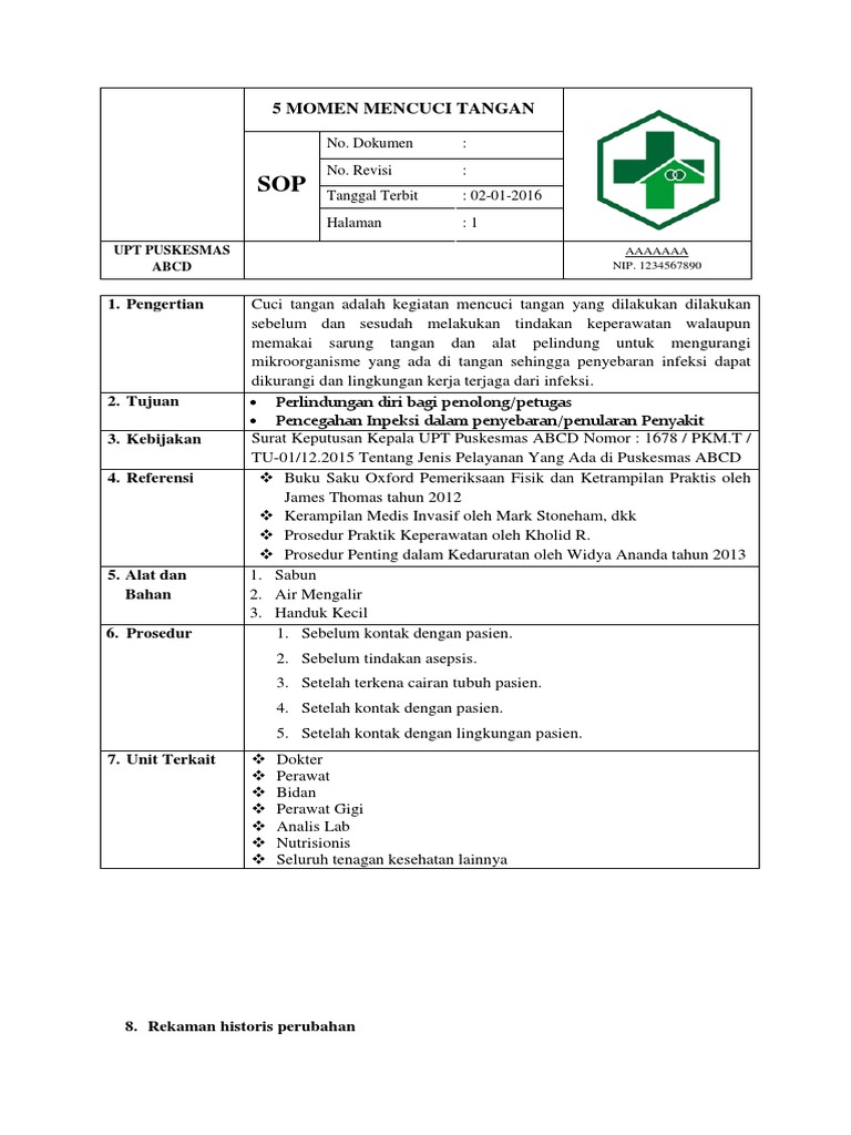 SOP 5 Momen Mencuci Tangan | PDF
