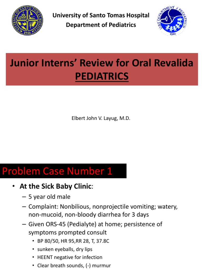 Junior Intern Review - Oral Revalida 2016 | PDF | Tuberculosis | Diarrhea