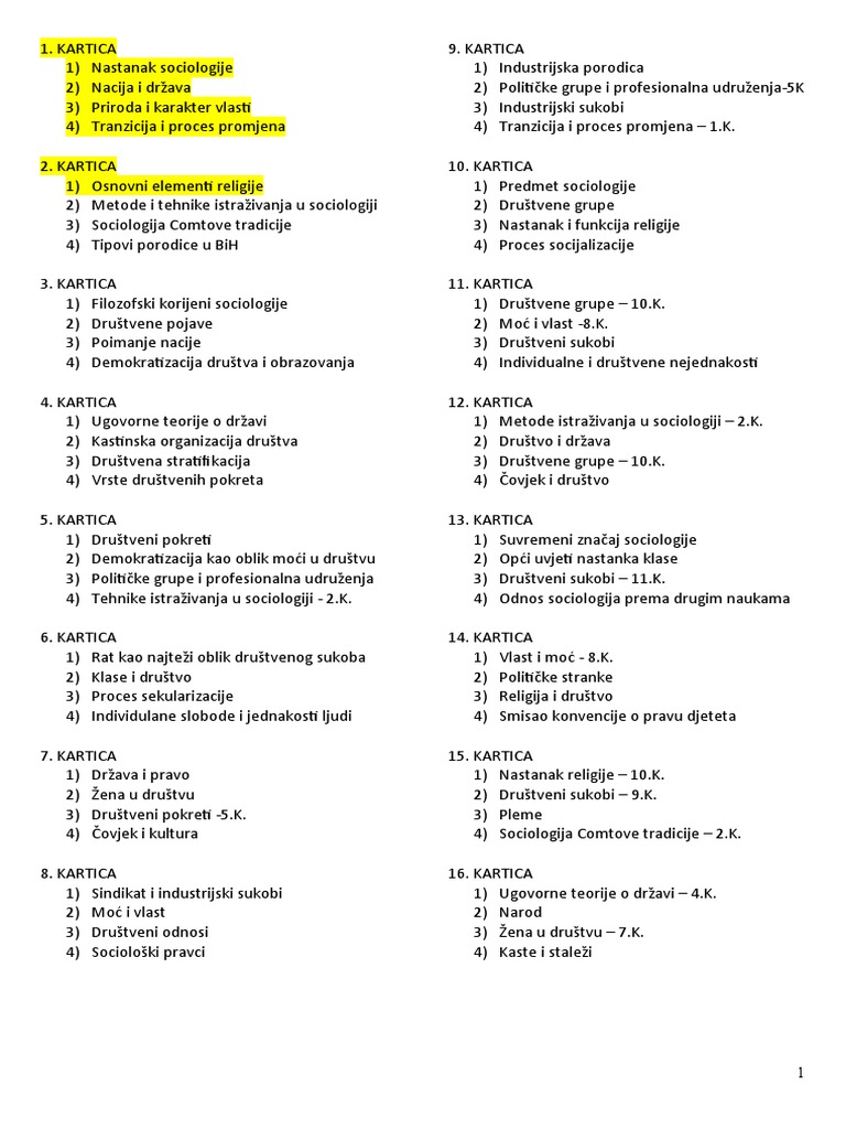 SOCIOLOGIJA Skripta | PDF