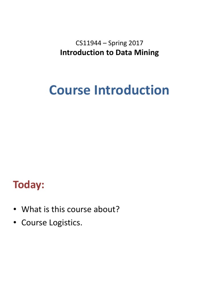 Chap 1 1 CourseIntro | PDF