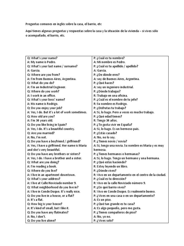 Preguntas comunes en inglés sobre la casa.docx