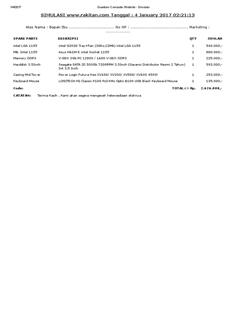 Quantum Computer Website - Simulasi | PDF