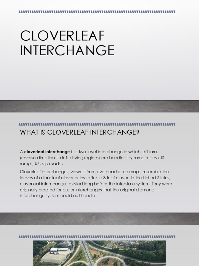 Cloverleaf Interchange | PDF | Interchange (Road) | Transport ...