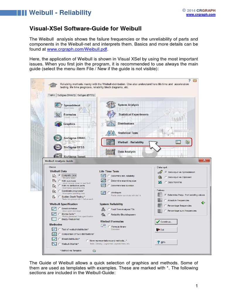 Weibull - Reliability: Visual-Xsel Software-Guide For Weibull ...