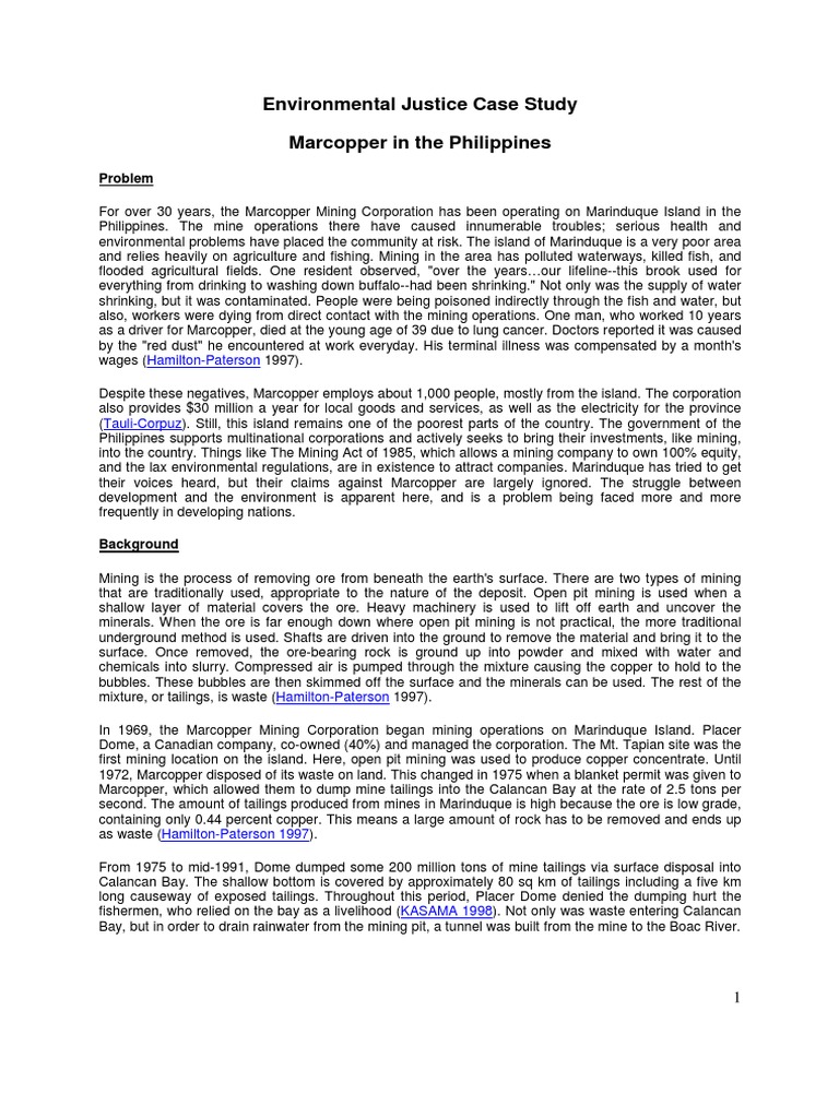 Marcopper Mining Disaster in the Philippines | PDF | Mining | Coal Mining